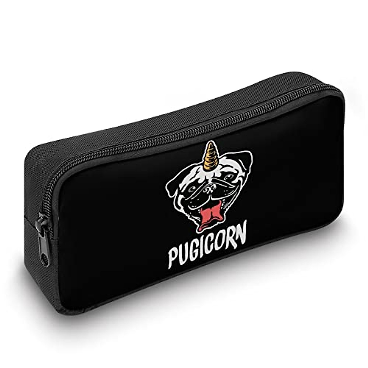 Funny Pug Unicorn Pencil Case Makeup Bag Big Capacity Pouch Organizer for Office College