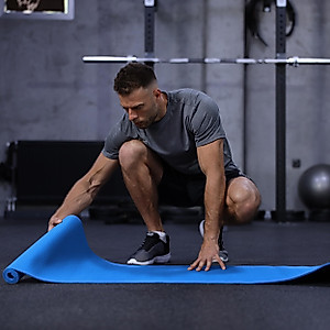 Capelli Sport Yoga Mat Non Slip, All Purpose PVC Fitness and Workout Mat, Blue, 4 mm