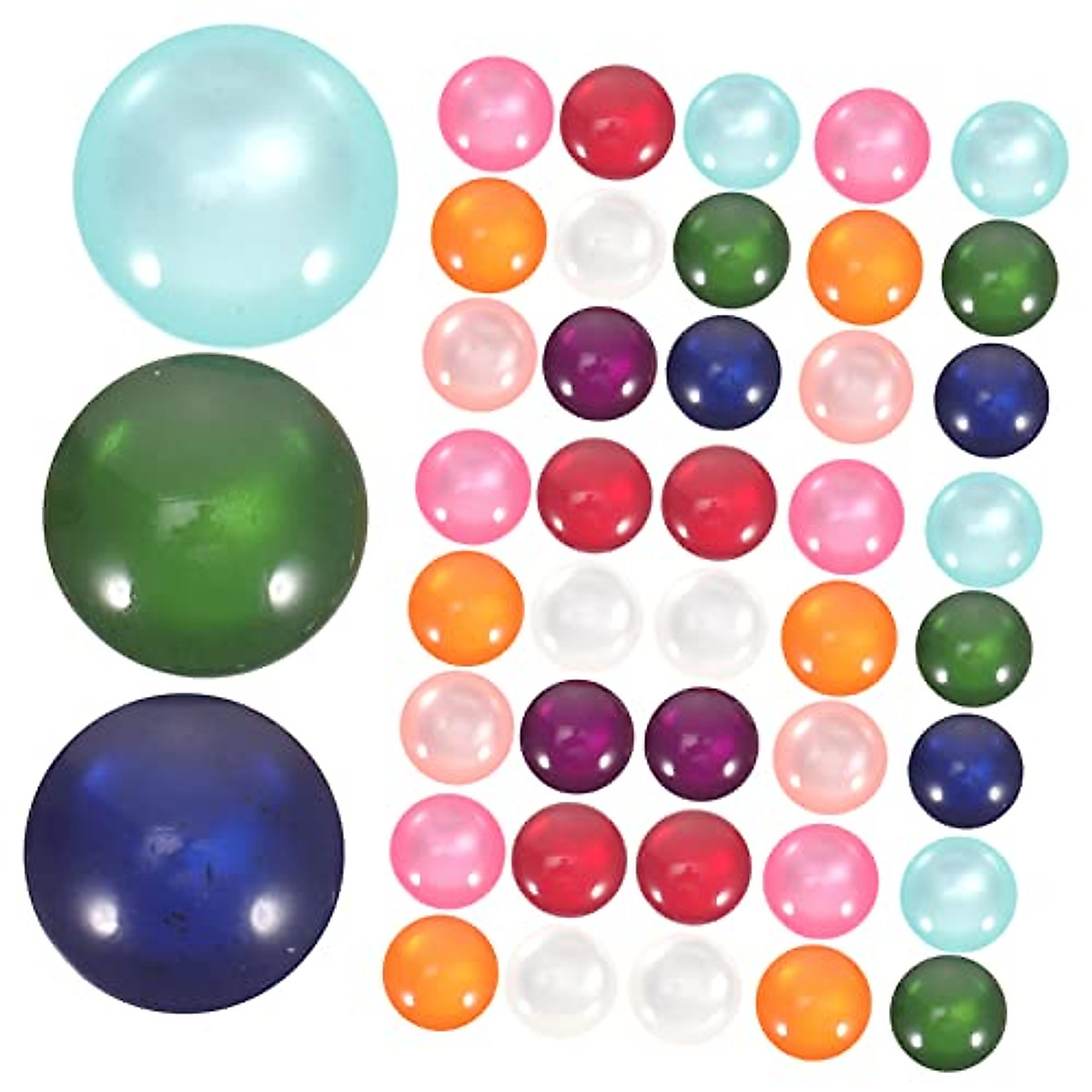 250 Pcs Resin Patch Resin Crafts Colorful Jewelry Lampwork Glass Beads Resin Cabochons Jewelry Making Earing Making Kit Crafts Making Gemstone Resin Gemstone Resin Dome Gems 3D Gem