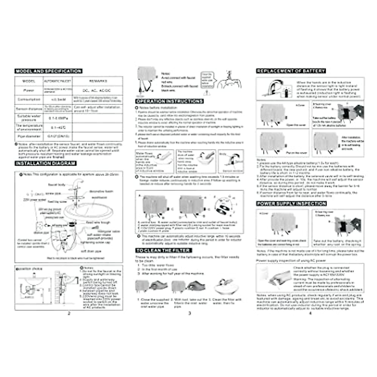 Awlstar Single Hole Touchless Bathroom Sink Faucet Hands Free Kitchen Faucet Polished Chrome DC-Powered, 6*6 inches, Silver