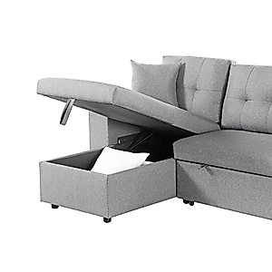 Devion Furniture Sue Sofabed, Light Gray