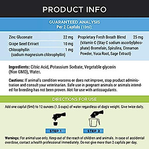 PetHonesty Oral Hygiene Dental Water Additive | Dog Mouthwash + Teeth Cleaning | Keeps Teeth + Gums Clean | Freshens Breath + Targets Plaque + Tartar - 8 oz