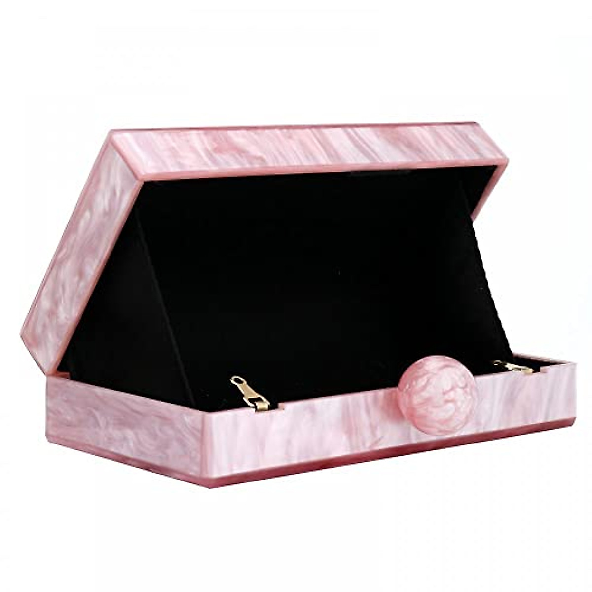 Acrylic Clutch Purse for Women Evening Dress, Wedding Party Square Bag Evening Clutch (Pink-01)