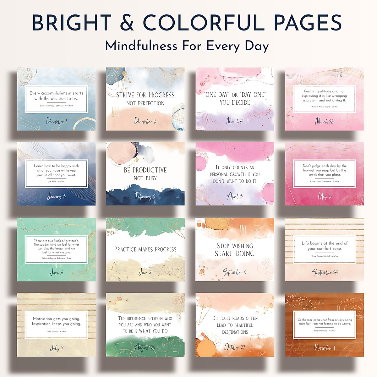 Motivational Calendar - Daily Flip Calendar with Inspirational Quotes - Inspirational Desk Decor for Women, Office Decor for Women Desk, Inspirational Gifts for Women, Desk Accessories for Women