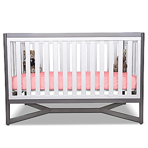 Superity Linen Fitted Sheet - 100% Cotton Crib Size Mattress Cover - Soft, Smooth, and Comfortable - 200 Thread Count - Bed Sheet Stretches to 7 inches for Snug Fit.