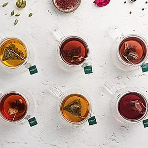 VAHDAM, Assorted Tea Bags Sampler - 40 Flavors, 40 Tea Bag | Tea Bags Variety Pack - Herbal Tea, Green Tea, Chai Tea, Black Tea in Tea Assortment Gift Set, Tea Bags Variety Pack