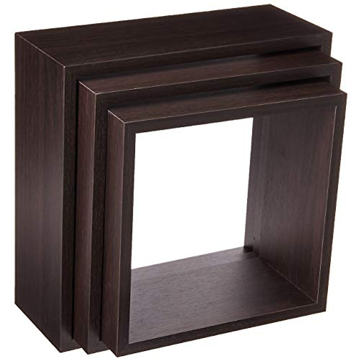 Uniware-FS40003 Square Wood Floating Shelf Set