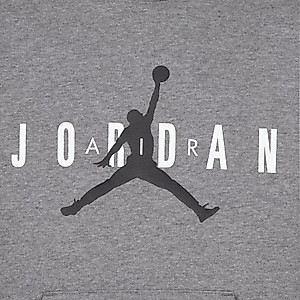 Nike Jordan Boys' Fleece Pullover Hoodie (Carbon Heather, Large)