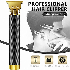 AUPancc Winnieindustries Professional Cordless Rechargeable Hair Trimmer,0mm Baldheaded Hair Clippers T-Blade Hair Clipper for Men Zero Gapped Detail Beard Shaver Barbershop