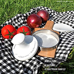 Meykers Burger Press 5" Hamburger Press Patty Maker | Patty Press Burger Mold Ring | with 100 Patty Papers | Porcelain Smasher Stainless Steel Shaper Smash for Meat Beyond Veggie Turkey Vegan Beef