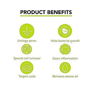 humane Regular-Strength Acne Wash - 5% Benzoyl Peroxide Acne Treatment for Face, Skin, Butt, Back and Body - 8 Fl Oz - Dermatologist-Tested Non-Foaming Cleanser - Vegan, Cruelty-Free