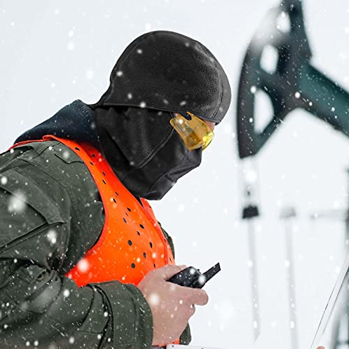 Mens Balaclava Winter Ski Face Mask Breathable Windproof Thermal for Motorcycle Riding Cycling in Cold Weather Black