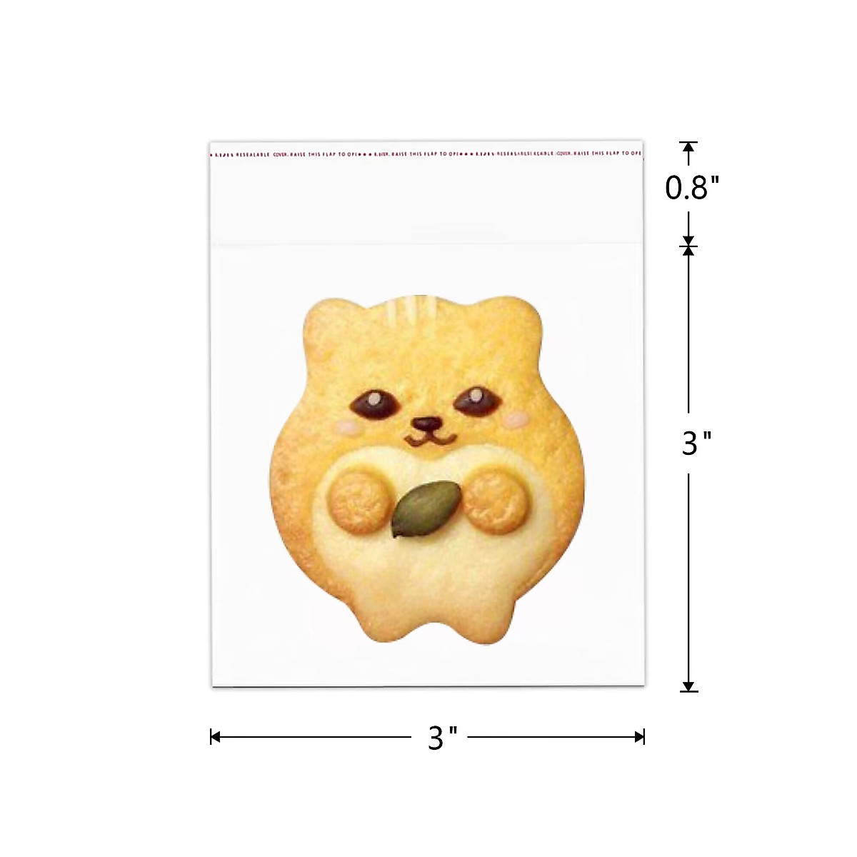 3" x 3" Small Cellophane Bags 300pcs Clear Self Sealing Bags Cello Jewelry Packaging Bags 1 Mil for Earrings Candies Bakery Candle Cookie (12 Sizes to Choose from)