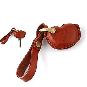 SANRILY Genuine Leather Key Holder for Vespa GTS GTS250 GTS300 Piaggio 3VTE Fly 125 200 300 GTV LXV150 GTV250 Keyless Motorcycle Keychains Holder Brown