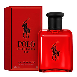 RALPH LAUREN FRAGRANCES Polo Red - Eau de Toilette - Men's Cologne - Woody & Spicy - With Grapefruit, Saffron, and Redwood - Medium Intensity - 2.5 Fl Oz