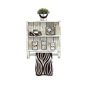 White Double Towel Rack