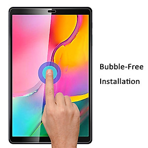 Orzero (2 Pack) Tempered Glass Screen Protector Compatible for Samsung Galaxy Tab A 10.1 inch 2019 (T510), 2.5D Arc Edges 9 Hardness High Definition Anti-Scratch Bubble-Free