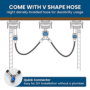 Cinwiny 3 Hole Bathroom Faucet 8 inch Vanity Widespread Sink Faucet 2 Handles Deck Mounted Basin Mixer Tap with Pop up Drain,Oil Rubbed Bronze