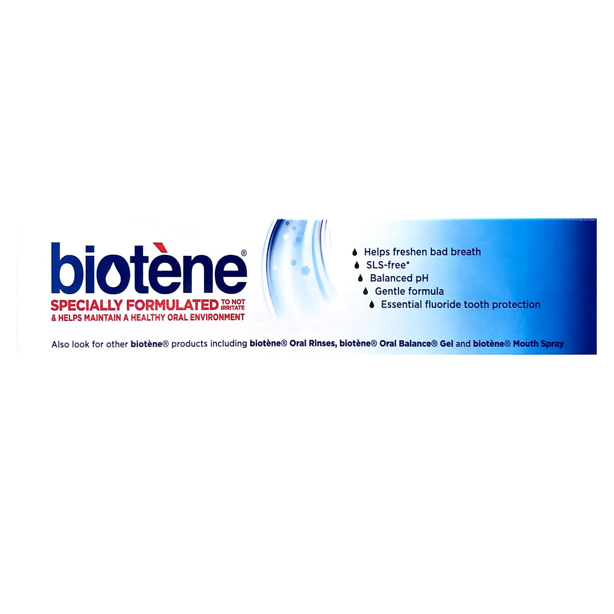 biotène Gentle Formula Fluoride Toothpaste, Fresh Mint 4.3 oz ( Pack of 3), (PPAX1366750)