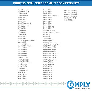 Comply Professional Noise Isolating Earphone Tips for NuForce, ISOtunes PRO, Q-Jays, Etymotic Research, Westone, Shure & More P-Series Memory Foam Replacement Earbud Tips (Medium, 3-pairs)
