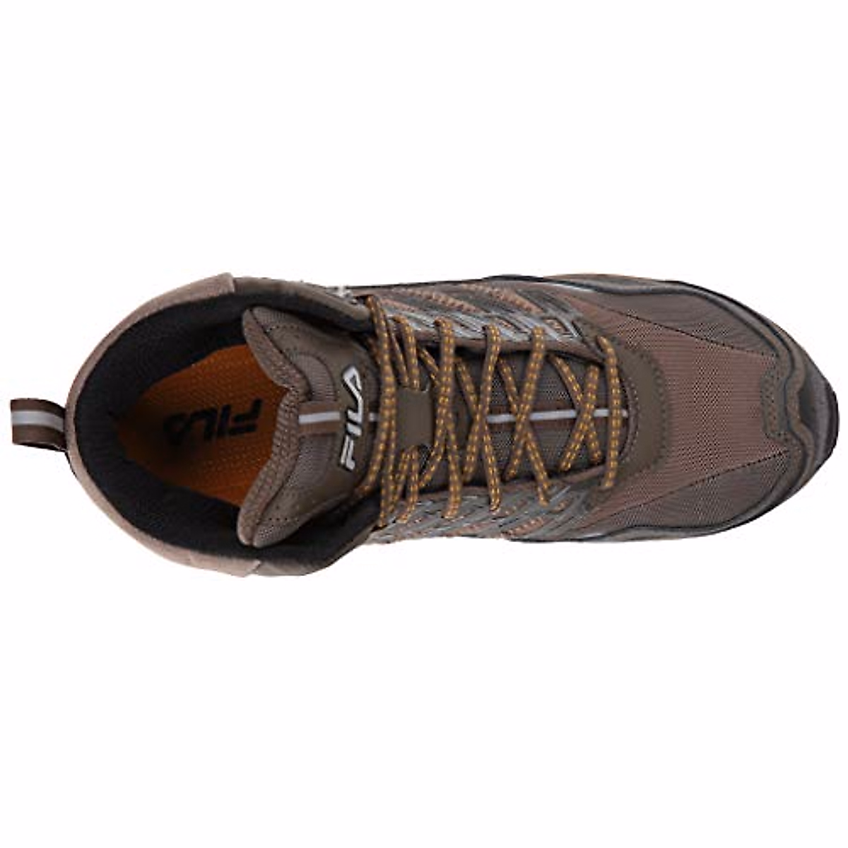 Fila Men's Hail Storm 3 Mid Composite Toe Trail Work Shoes Shoe, Walnut/Major Brown/Gold Fusion, 11 D US