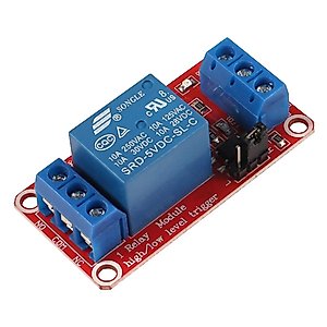 Aoicrie 5Pcs DC 5V 1 Channel Relay Module Board Shield with Optocoupler Isolation Support High or Low Level Compatible Development Board Trigger