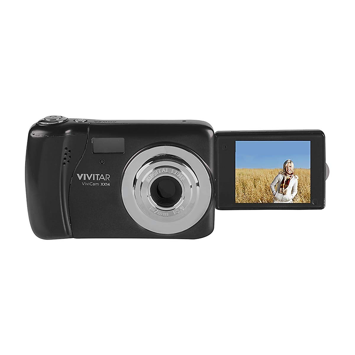 Vivitar VX018 Selfie Cam Digital Camera, Black
