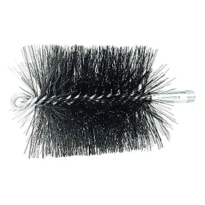 Weiler 44169 4" Double Spiral Flue Brush, .012 Steel Fill, Made in The USA