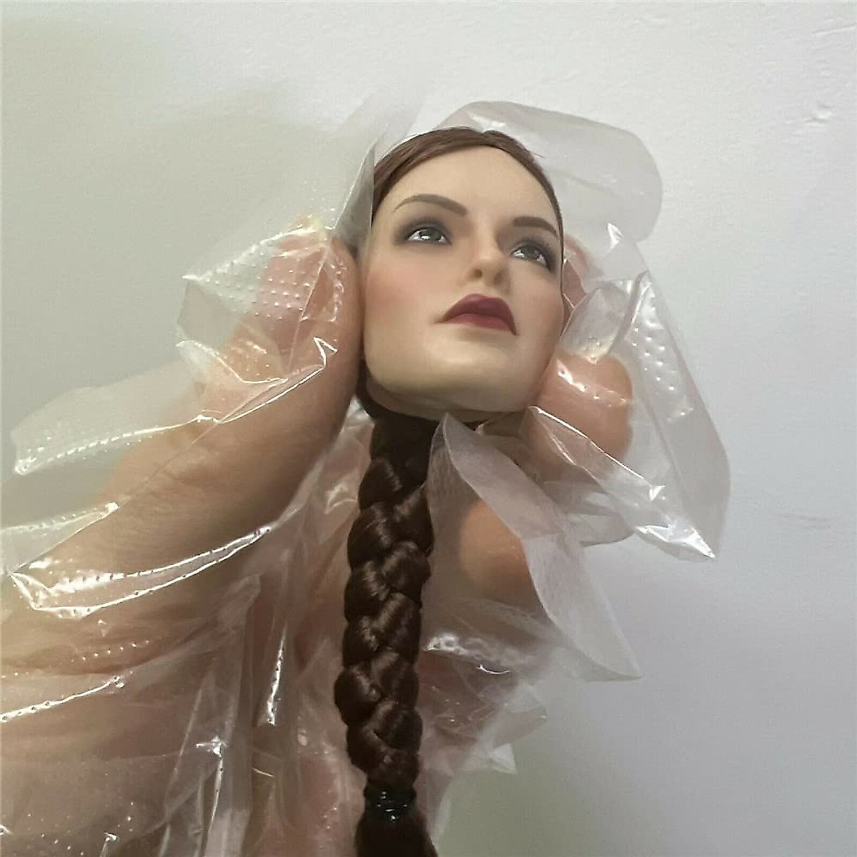 1/6 Scale Female Head Sculpt,Girl Soldier Braid Hair Head Carved for 12'' Phicen TBLeague VC Action Figure