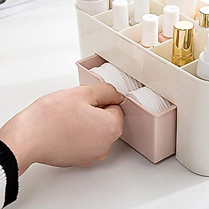 COOKI Makeup Organizer Cosmetic Storage Drawers and Jewelry Display Box Make Up Organizers and Storage, 22 x 10 x 10.3 cm (Pink)
