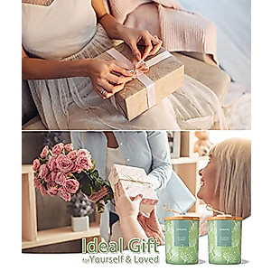 Gardenia Scented Candles 2 Pack Gifts Set Aromatherapy Candles for Home Scented, 6 Oz Natural Jar Candles Gift for Women Mom Valentines Birthday Mother's Day Housewarming