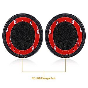 Solo 2 Wired Replacement Earpads - JARMOR Protein Leather & Memory Foam Ear Cushion Pads for Beats Solo2 Wired On-Ear Headphones by Dr. Dre ONLY (NOT FIT Solo 2.0/3.0 Wireless) - Black