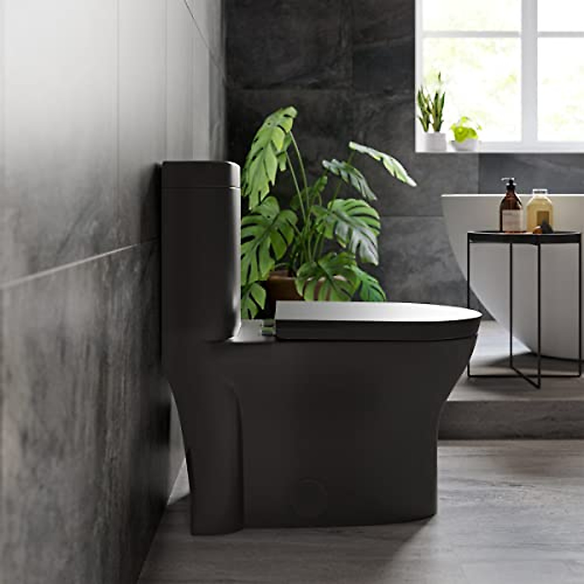 Swiss Madison SM-1T108MB Monaco One Piece Elongated Toilet Dual Flush, Matte Black