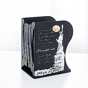 Telescopic Book Stand Retractable Medium-Sized Folding Book Clip Book by bookend Three-Column Large Student Cartoon Creative Thickening