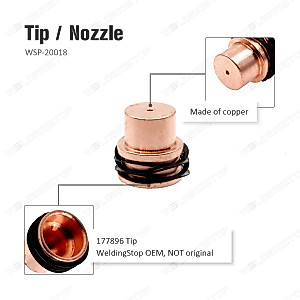 Plasma Torch Consumables Electrodes Tips 177895 177896 for Miller ICE80CM PK10