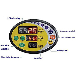 INTBUYING Weight Filling Machine Powder Filling Machine Filler Power/Granule Filling Package Machine 6-25 bags/min for Seeds Peanuts Cashews Soya Powder 110V (10-1500g)