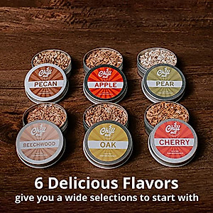 Chill Out Cocktail Smoker Kit with 6 Flavoured Wood Chips | Old Fashioned Bourbon and Whiskey Smoker Infuser Kit | Smoker for Cocktails, Meat, Cheese & More | Gifts for Men