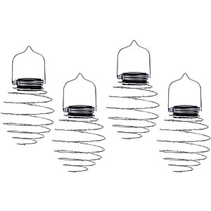 Newzeroin 4 Pack Solar Spiral Lights, Solar Garden Lights Outdoor Decorative Hanging Lights Garden, Patio, Porch, Path, Yard,String L (Without Leaves), Warm White