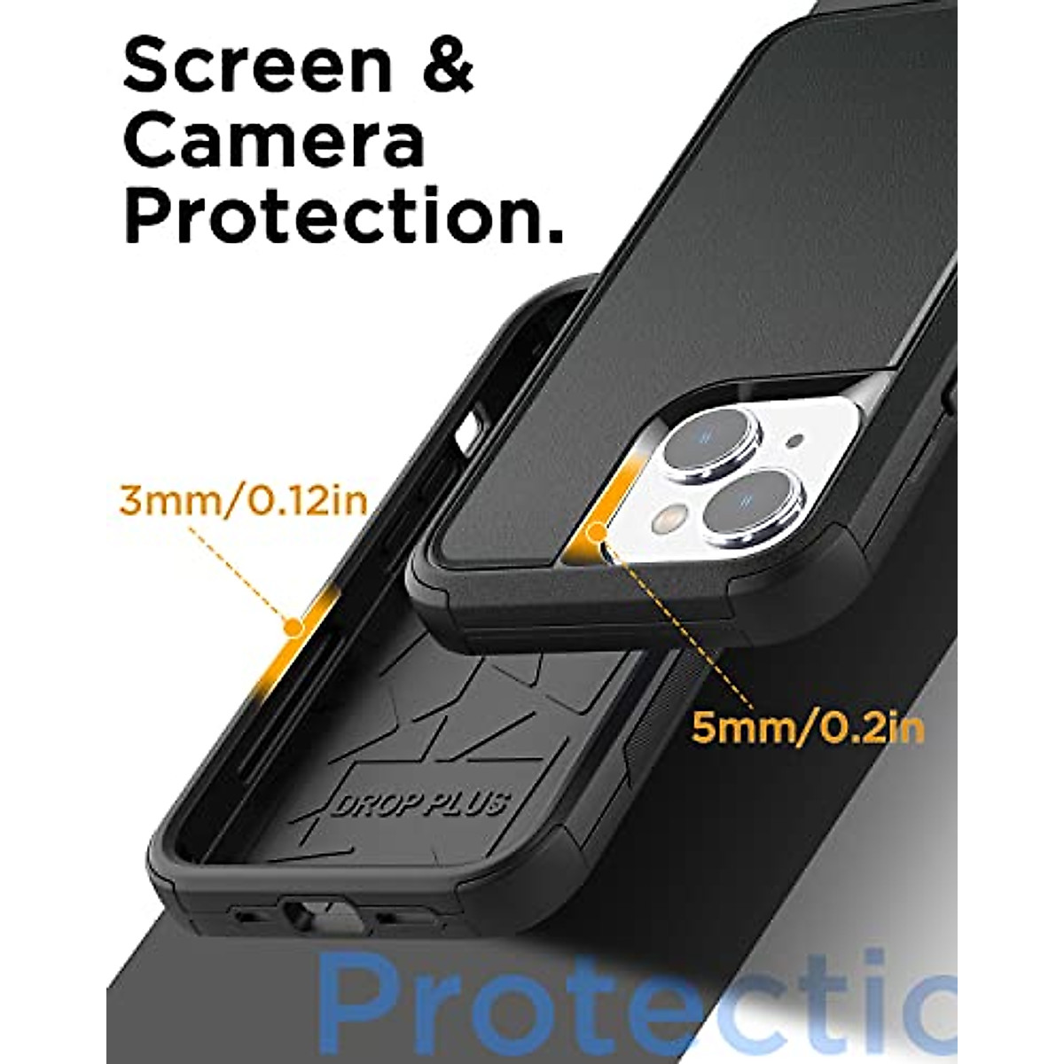 AICase for iPhone 14 Case(6.1") Case,Heavy Duty 3-Layer Rugged Pocket-Friendly Phone Case,Durable Military Grade Protection Shockproof/Drop Proof/Dust-Proof Protective Cover for iPhone 14 Case 6.1"