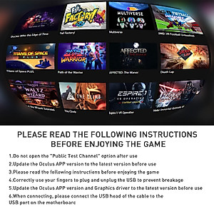 Link Cable 10ft Compatible for Oculus Quest 2,VR Headset Cable, High Speed Data Transfer & Fast Charging USB C 3.2 Gen1 Cord for VR Headset Game Accessories Black