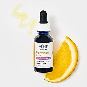 Obagi Professional C Serum 20%, Vitamin C Facial Serum with Concentrated 20% L Ascorbic Acid for Normal to Oily Skin, 1.0 Fl Oz Pack of 1 Product Name