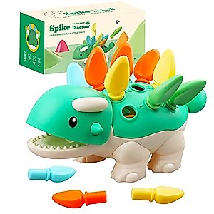 Toddler Montessori Toys Learning Activities Educational Dinosaur Games - Baby Sensory Fine Motor Skills Developmental Toys - Gifts for 6 9 12 18 Month Age 1 2 3 4 One Two Year Old Boys Girls Kids