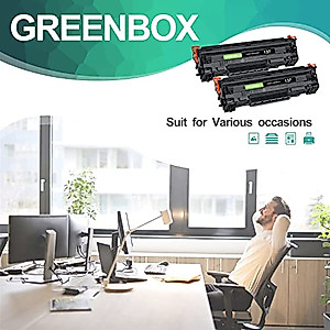 GREENBOX Compatible Toner Cartridge Replacement for Canon 137 CRG137 9435B001AA MF236n D570 LBP151dw MF247dw MF249dw MF232w MF244dw Printer (2 Black)