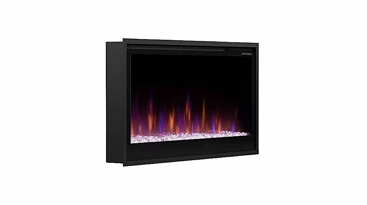 Dimplex 36-Inch Slim Built-in Electric Fireplace with Multi-Fire Color Tech