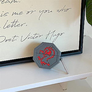 AOLABOKY Earphone Case for Sony WF-1000XM4,Cartoon Cool Dragon Talisman Jackie Chan Adventures Soft Silicone Protective Cover for Sony wf-1000xm4 with Keychain