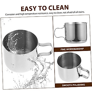 SHOWERORO 1pc Latte Coffee Cup Coffee Espresso Mini Coffee Pot Milk Frother Cup Espresso Steaming Pitchers Milk Frothing Cup Espresso Coffee Small Milk Cup Milk Tea Stainless Steel