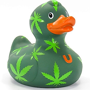 Hemp Rubber Duck Bath Toy by Bud Ducks | Elegant Gift Packaging - "Your bud in the tub!" | Child Safe | Collectable