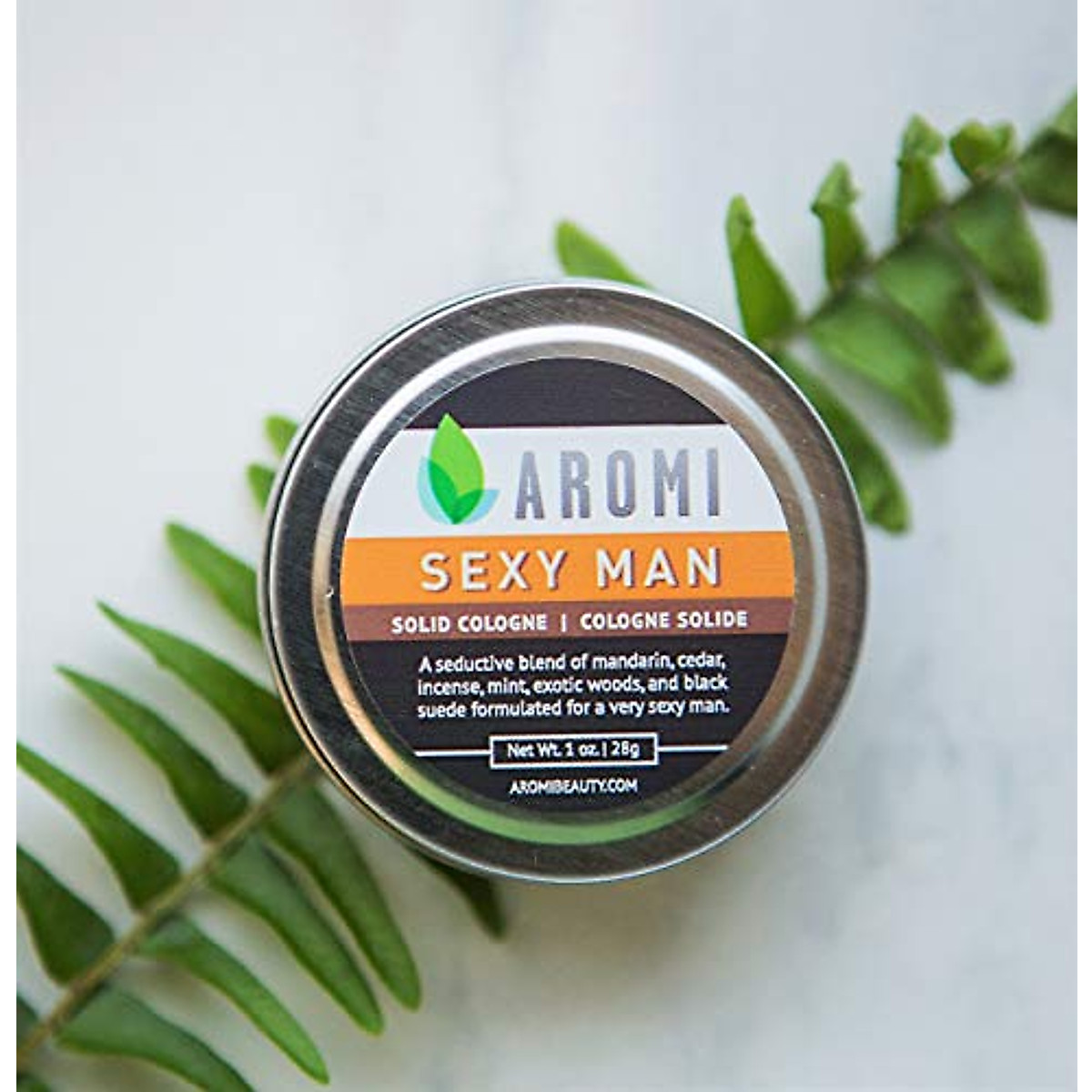 Aromi Solid Cologne | Best Men's Fragrance, Affordable Cologne for Travel, Small Men's Gift, Stocking Stuffer, Manly Gift Idea, Mint, Mandarin, Woods, 1 oz, (Sexy Man)