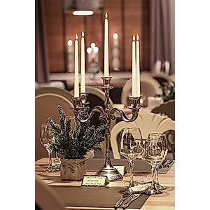 HAVLULAND Taper Candles 12 Pack, Dripless Taper Candle, Premium Classic Unscented, 10 Inch Dinner Candles Set, Long Burning Time 10 Hrs, Paraffin Wax, Ideal for Church, & Home Decor (Ivory, 12 Count)