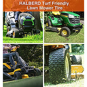HALBERD 16x6.50-8 Turf Friendly Tire for Lawn & Garden Mower,16x6.5-8 Great Traction for Garden Tractors, Walk-behind Mowers, Turf Maintenance Vehicles, Golf Carts, Snowblowers, Utility Vehicles -LRB